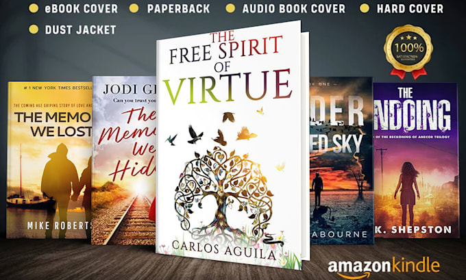 Design book cover design, amazon kdp cover, kindle cover design in 4 ...
