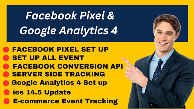 Set up google analytics ga4 tag manager conversion tarking and facebook ...