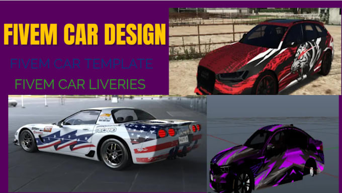 Design fivem car and make liveries , fivem car template, car pack and ...