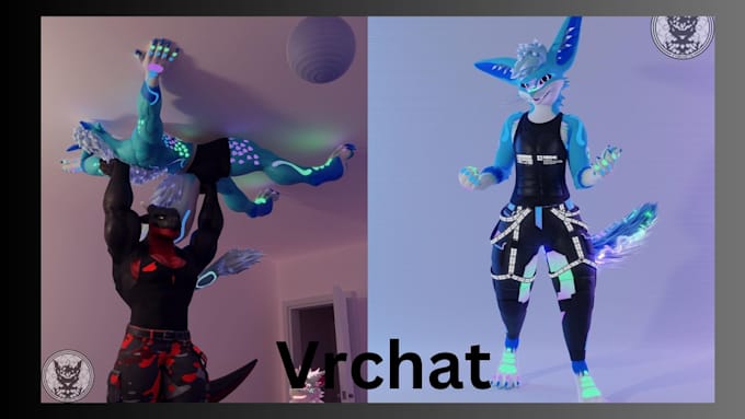 Custom vrchat furry vrchat avatar nsfw vrc 3d model anime vrchat 2d to ...