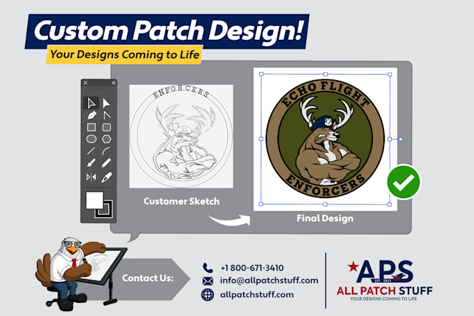 Design or update a custom tactical military patch, badge or logo usa company by Allpatchstuff ...