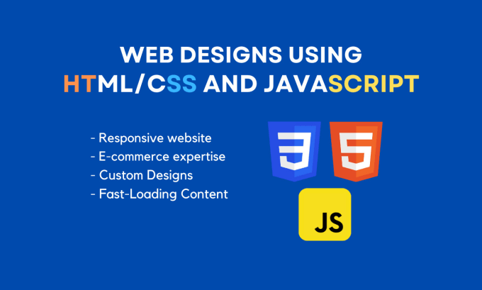 Develop website designs using html, css and javascript by ...