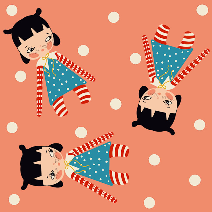 Design seamless patterns for kids clothing by Girijavartak | Fiverr