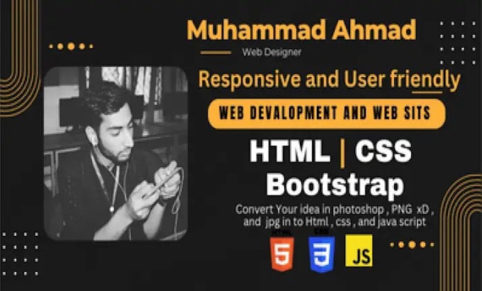 Design modern responsive website with html css bootstrap js by Muhammadahmmed0 | Fiverr