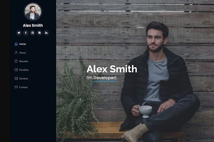 Create portfolio, cv, resume in html, css, js with backend by Ak_akcom | Fiverr