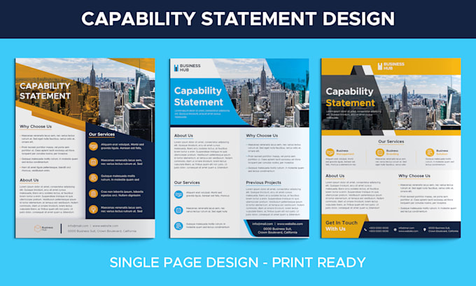 Design a modern and professional capability statement by Alnurtarique ...