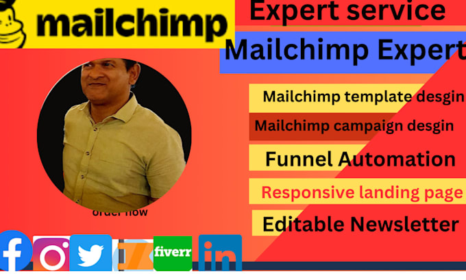 Do mail chimp template design,automation and emai marketing by Munnadi ...