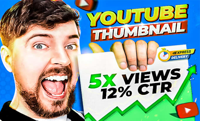 Design a high ctr youtube thumbnail fast by Aqeel_visuals | Fiverr