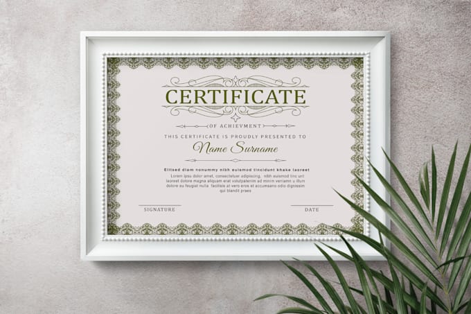 Diploma, achievement, award, custom, professional certificate template design by Sajib__chandra ...