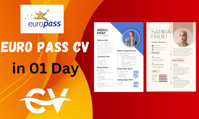 Design euro pass cv for you by Amirbhimber | Fiverr