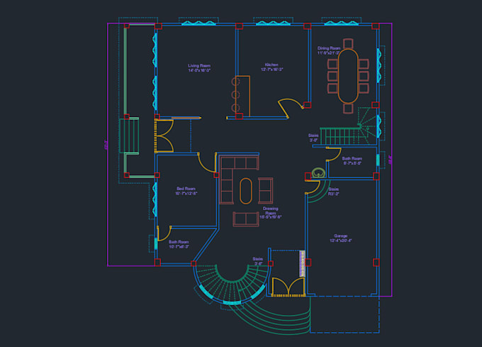 Be making interior using autocad by Ashfaqmahbub | Fiverr