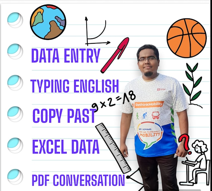 Complete your data entry, typing, copy past, excel data within time limit by M_nazmul_hasan | Fiverr