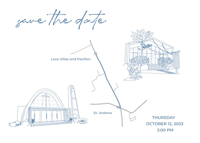 Create minimalist event , wedding, birthday map invitation by Wedzart ...