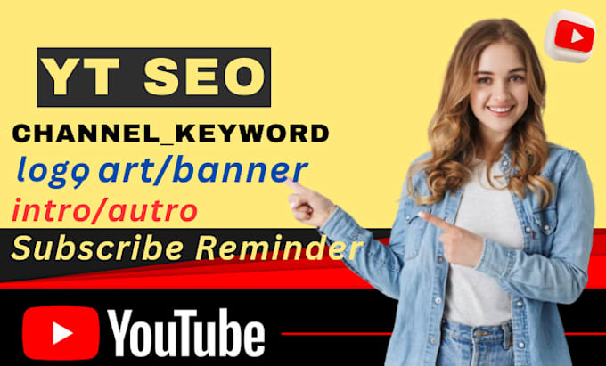 Create, setup youtube channel with logo, intro, outro, art, by Nurhossain5854 | Fiverr
