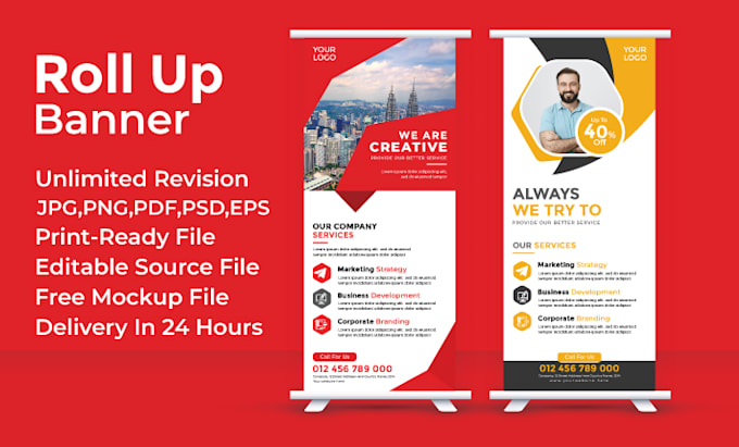 Do outstanding roll up,banner design, company rollup,banners by ...