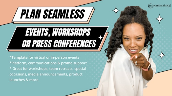 Plan a seamless event, launch, workshop or press conference by Sharlyn_c | Fiverr