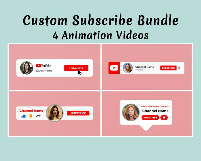 Create youtube like and subscribe button animations by Micheljack364 ...