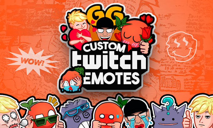 Make custom twitch emotes for your channel by Pomelouy | Fiverr