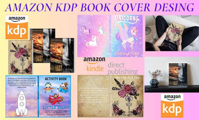 Amazon kdp book cover design with mockup by Yaniraf | Fiverr