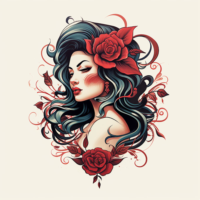 Draw a traditional or old school style tattoo design by Kristinpow | Fiverr