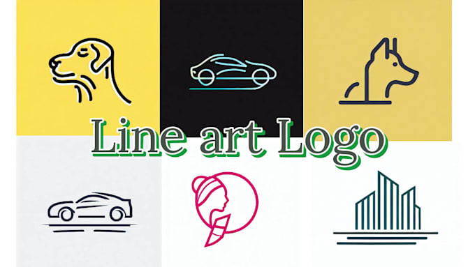 Design line art logo, hand dawn vector line art,change image to vector ...