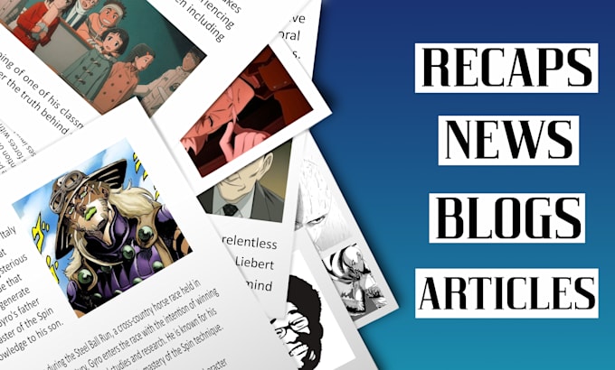 Write seo optimized anime recaps, articles and blog posts by Chrisyass ...