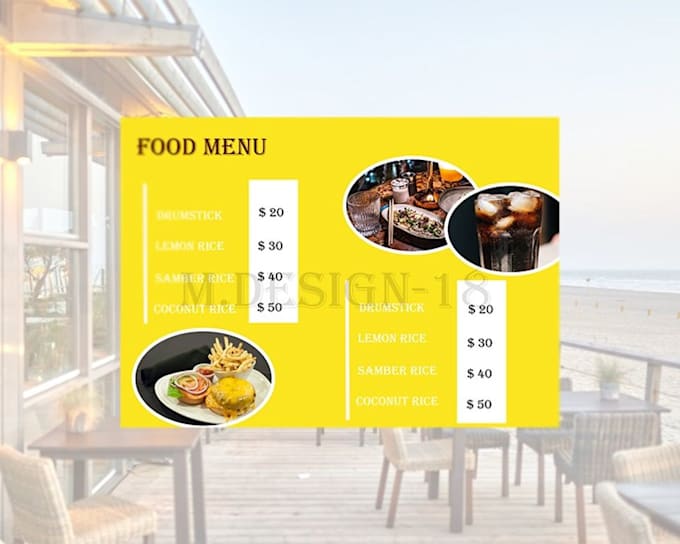 Bar menu flyer are here by Marwaali04 | Fiverr