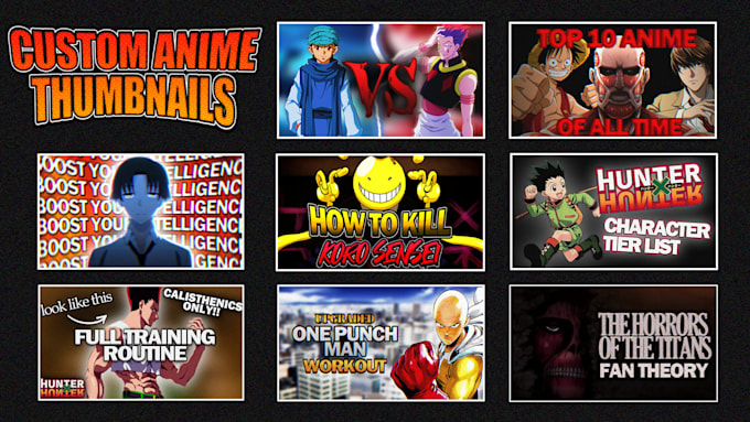 Design eye catching anime thumbnails to boost your ctr by Haunterging ...
