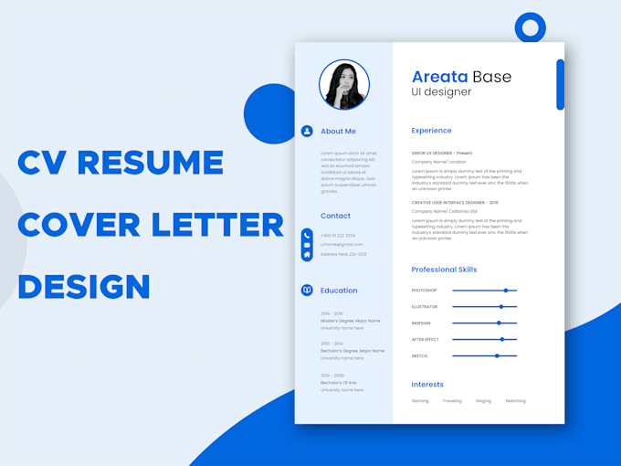 Design a professional cv, resume design, cover letter and edit your ...