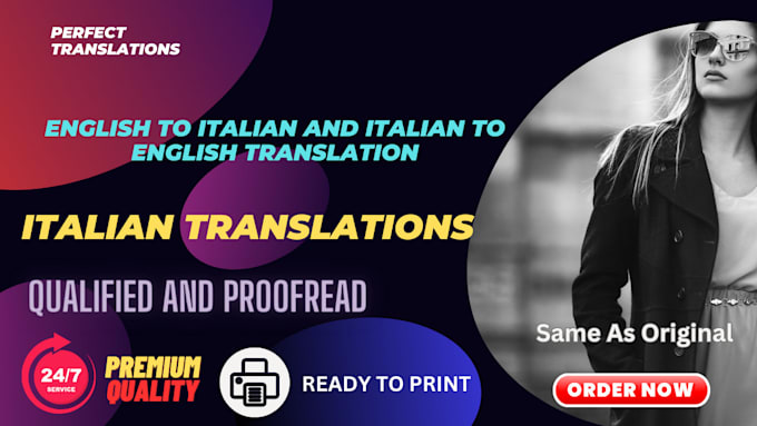 Translate english to italian and italian to english by Ambreenmaham ...