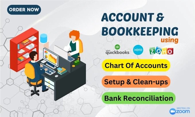 Setup, catch up clean up and bookkeeping in quickbooks online by Learning_hub381 | Fiverr