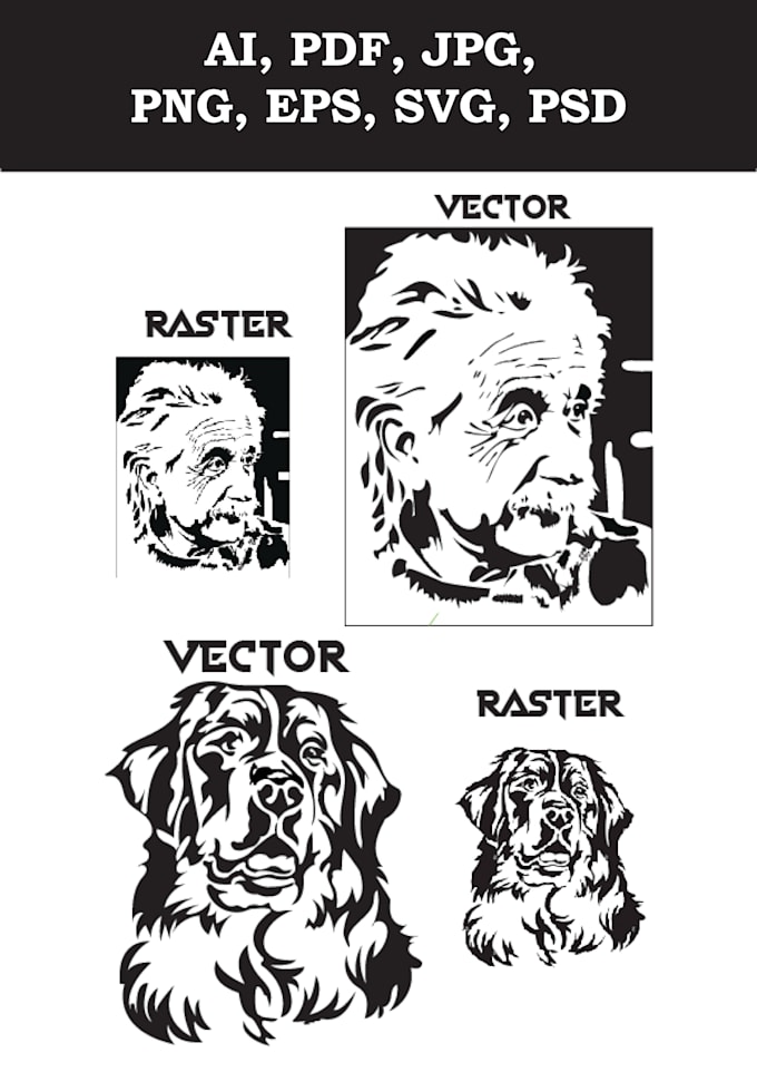 Redraw, recreate, retrace logo, convert low raster image into high ...