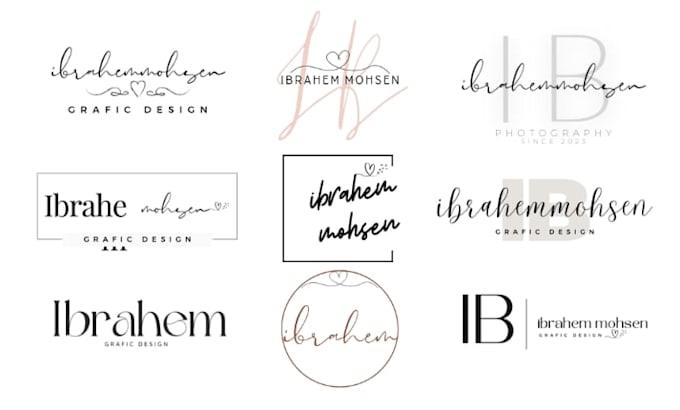 Design handwritten, signature, scripted, cursive logo by Ibrahem19 | Fiverr
