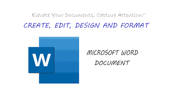 Type, design, edit and format microsoft word document by Amnays | Fiverr