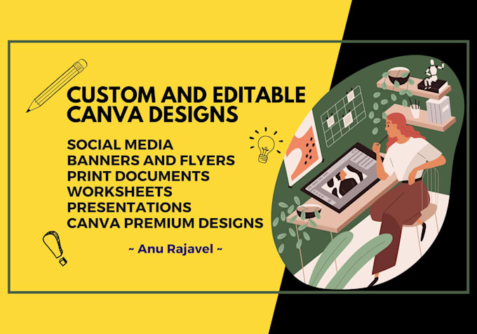 Create any professional looking design using canva by Anu___raj | Fiverr