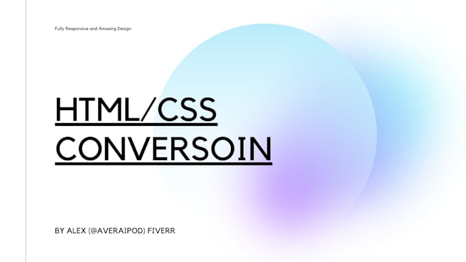 Convert your website design to html and css by Averaipod | Fiverr