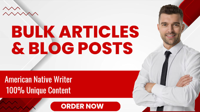 Write bulk articles and blog posts, wordpress blogs by Reign_owen | Fiverr