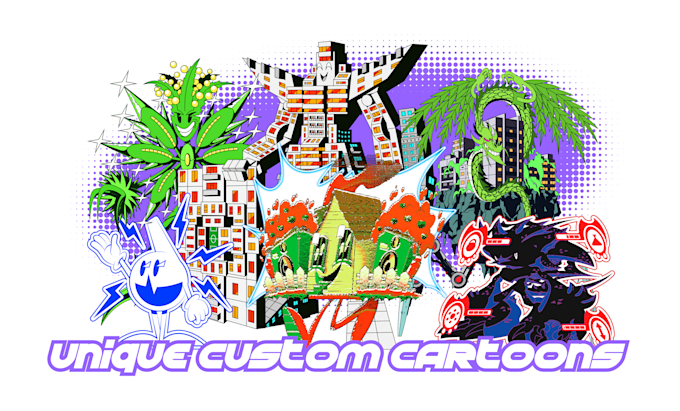 Draw custom cartoon characters or mascots by Nikita_k50k | Fiverr