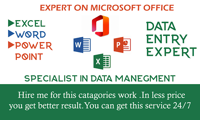 Do data entry excel, word, database editing by Mdayatu | Fiverr
