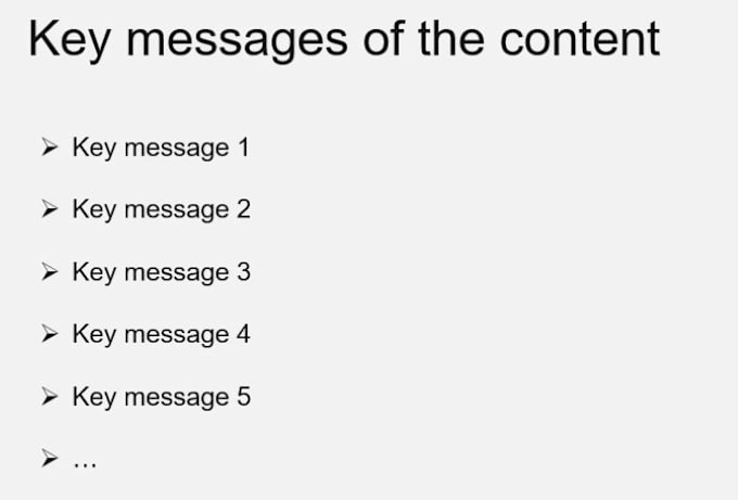 Create a storyline with key messages for a presentation by Bvarol15 ...