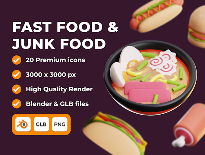 Make professional 3d icon for your website or apps by D23design | Fiverr