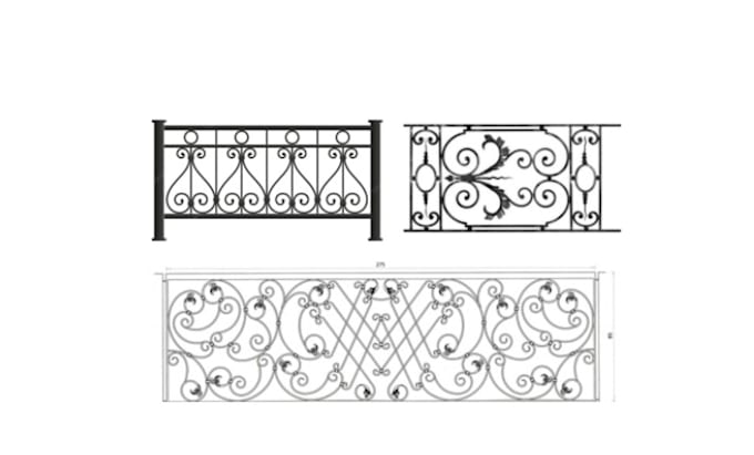 Make 2d wrought iron gate door and grill for you in cad by Yebrahim287 ...