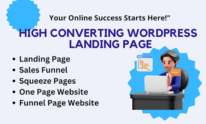 Design professional responsive wordpress landing page elementor pro by ...