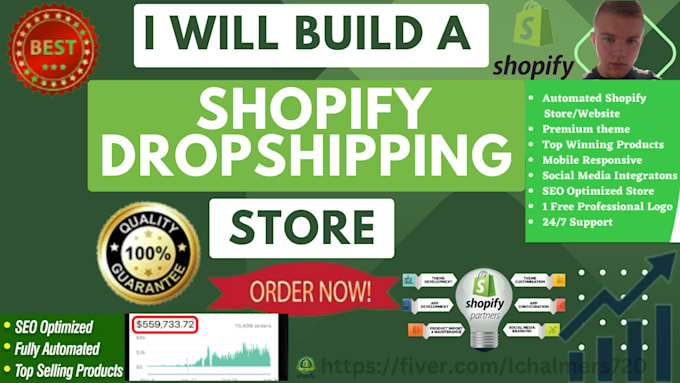Build a profitable shopify dropshipping store or website by Lchalmers720 | Fiverr