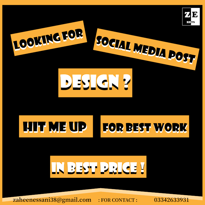 Creative social media posts by Zaheenessani | Fiverr