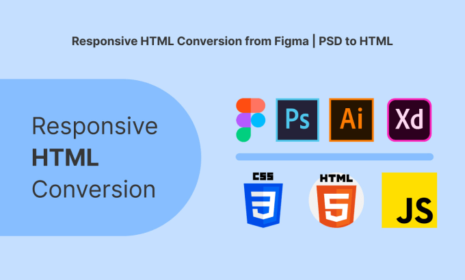 Responsive html conversion from figma psd to html by Kupidr | Fiverr