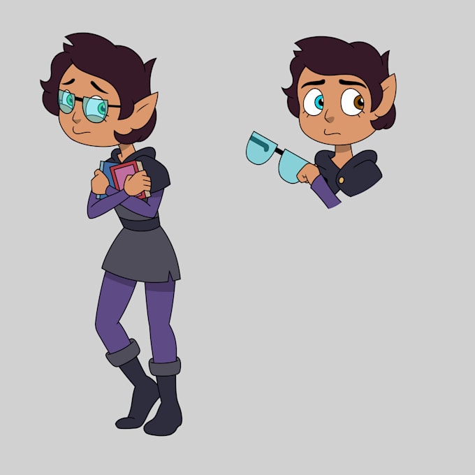 Design a character in a 2d style by Luckydime | Fiverr