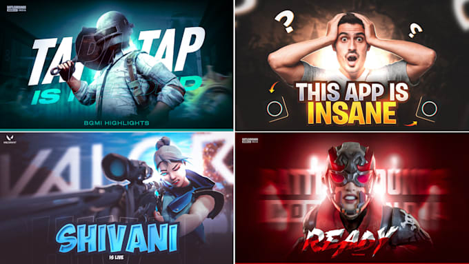 Create thumbnails for your streams , videos by Bymagnovisuals | Fiverr