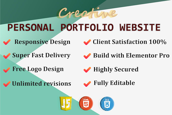 Create a professional creative portfolio website html,css by Touzouz17 ...