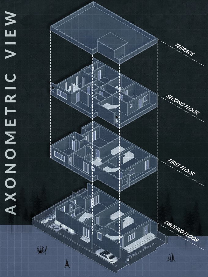 Create exploded axonometric view by Nilakshiwarkar | Fiverr
